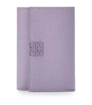 Loewe Loewe Small Leather Anagram Wallet Purple