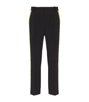 Balmain Embellished Slim Tailored Trousers