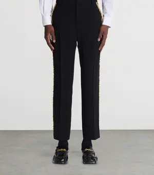 Balmain Embellished Slim Tailored Trousers