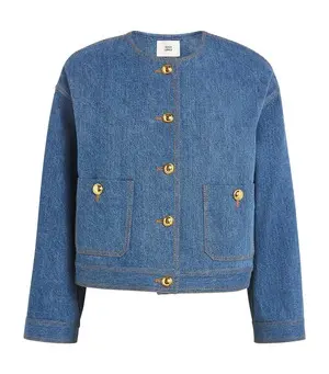 Adam Lippes Cropped Nessy Denim Jacket