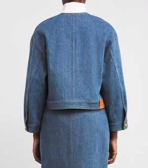 Adam Lippes Cropped Nessy Denim Jacket
