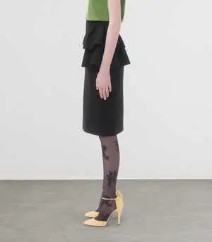 Valentino Garavani Wool-silk Ruffled Midi Skirt