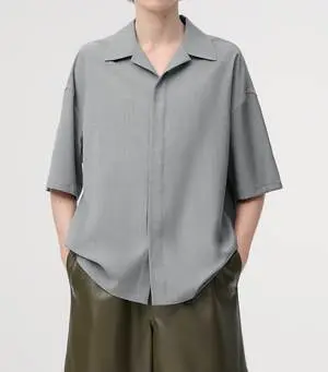 Loewe Wool-blend Short-sleeve Shirt
