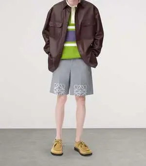 Loewe Cotton Tailored Anagram Shorts