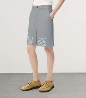 Loewe Cotton Tailored Anagram Shorts