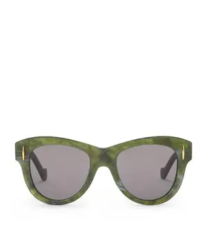 Loewe Screen Round Sunglasses Green