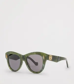 Loewe Vintage Screen Round Frame Sunglasses - Green