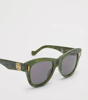 Loewe Vintage Screen Round Frame Sunglasses - Green