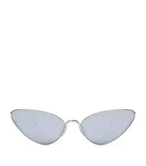 Loewe Shooting Star Cat Eye Sunglasses - Silver