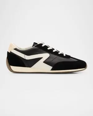 Rag & Bone Retro Slim Mixed Leather Sneakers - Blk