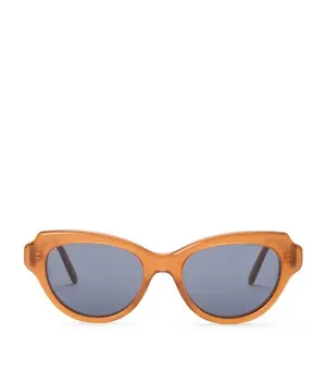 Loewe Loewe Acetate Swan Slim Sunglasses Brown