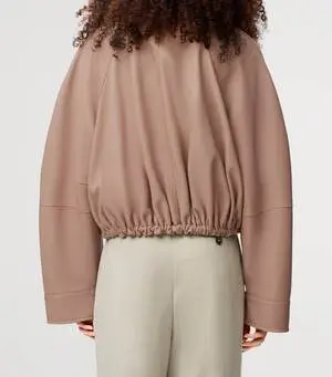 Loewe Balloon Leather Jacket - Beige