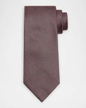 TOM FORD Micro-Houndstooth Neck Tie Blush Pink