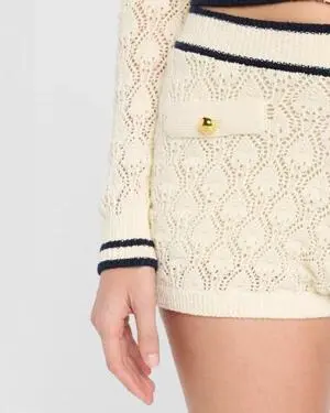 FRAME The Rookie Micro Shorts - Cream Multi