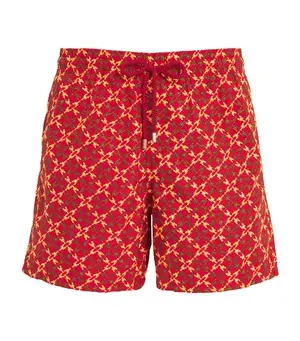 Vilebrequin Mistral Pixel Swim Shorts - Red