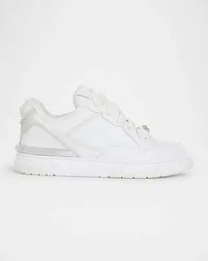 Versace Biggie Basket Leather Sneakers - Whitenew Off White-