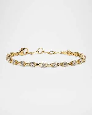AZLEE 18k Pirouette Diamond Bracelet - Yellow Gold
