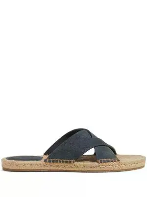 Zegna Crossover-strap Espadrilles - Blue