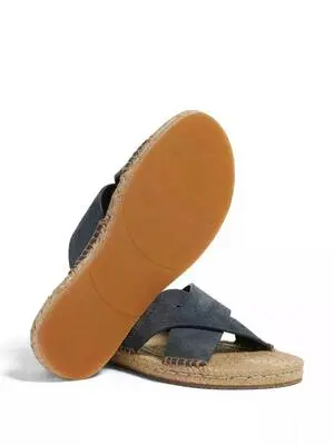 Zegna Crossover-strap Espadrilles - Blue