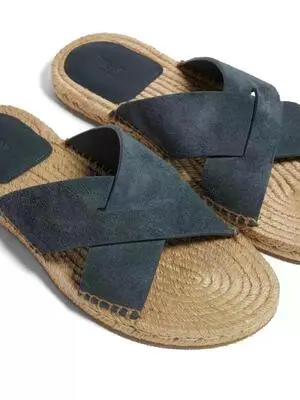 Zegna Crossover-strap Espadrilles - Blue