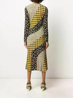 Michael Kors Paneled Midi Dress