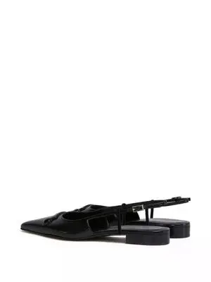 Marni Pointed-toe Slingback Sandals - Black