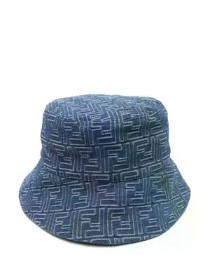 Fendi Cotton Bucket Hat - Blue