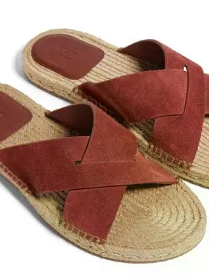 Zegna Suede Espadrille Slides