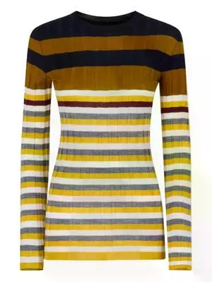 Marni Virgin-wool Striped Sweater - Yellow