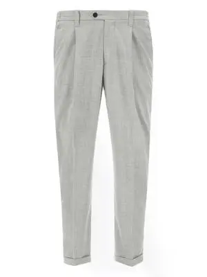 DEVORE INCIPIT Pleated Tailored Trousers - Grey