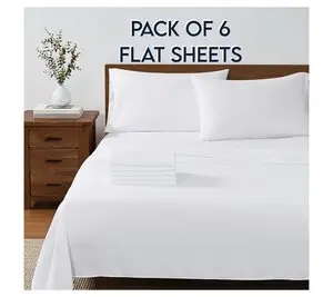TRULY SOFT Hospitality 6-piece Twin Flat Sheet Set