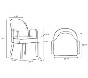 MANHATTAN Comfort Hillman Dining Arm Chair