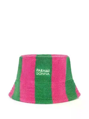 PARAMIDONNA Striped Bucket Hat - Pink
