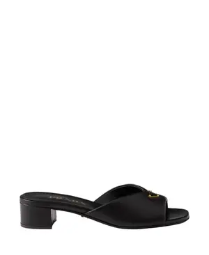 Prada Padded Nappa Leather Sandals - Black