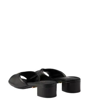 Prada Padded Nappa Leather Sandals - Black