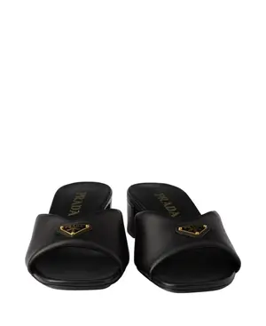 Prada Padded Nappa Leather Sandals - Black