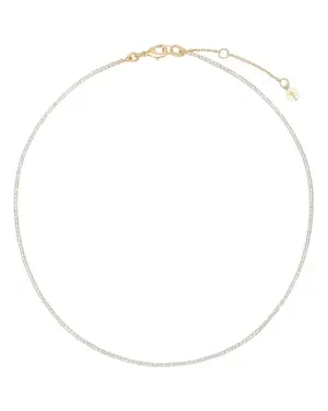 Shashi Micro Tennis Necklace - Gold