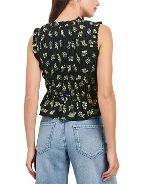 Rails Crinkled Cropped Top - Dark Amary