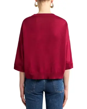 Etro Printed Silk Panel Sweater