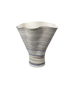 JAMIE YOUNG CO. Splayed Porcelain Decorative Vase - Blue