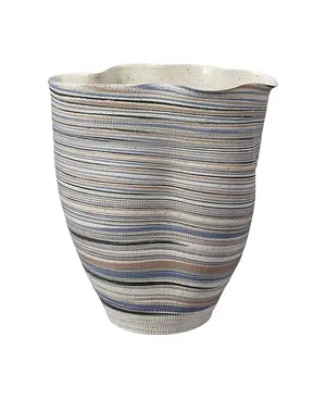 JAMIE YOUNG CO. Undulation Porcelain Decorative Vase - Blue