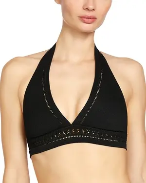 Robin Piccone Isabelle Halter Top - Black
