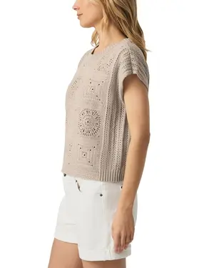 Splendid Anderson Crochet Top - Fawn