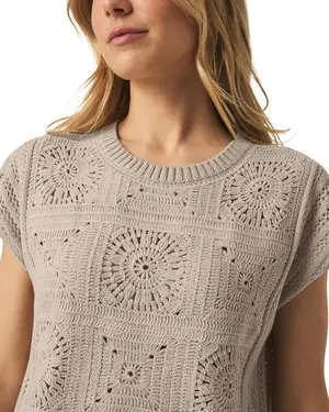 Splendid Anderson Crochet Top - Fawn