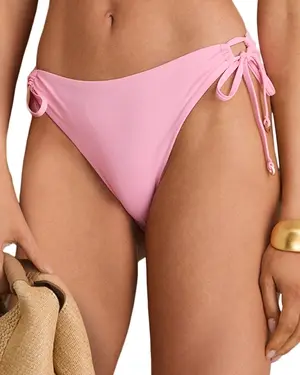 REISS Ari Tie Side Bikini Bottom - Pink