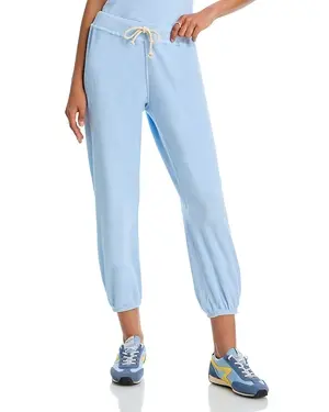PERFECTWHITETEE Gogo Terry Cropped Jogger Pants - Sky Blue