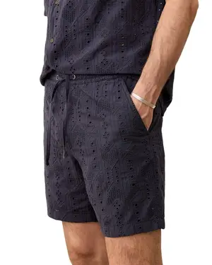 Marine Layer Regular Fit Eyelet 6" Shorts