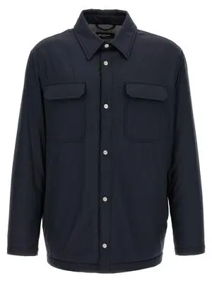 Kiton Padded Overshirt - Blue