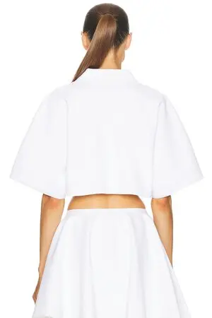 Alaïa Crop Polo Top