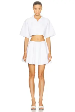 Alaïa Crop Polo Top